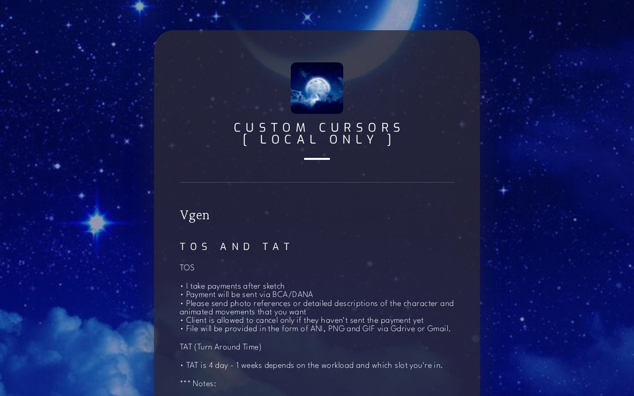 custom cursors